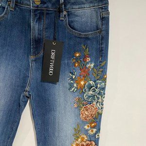 DRIFTWOOD | Jeans | Nwt Driftwood Farrah Floral Embroidered Flare Jeans From Free People 27 28 ...